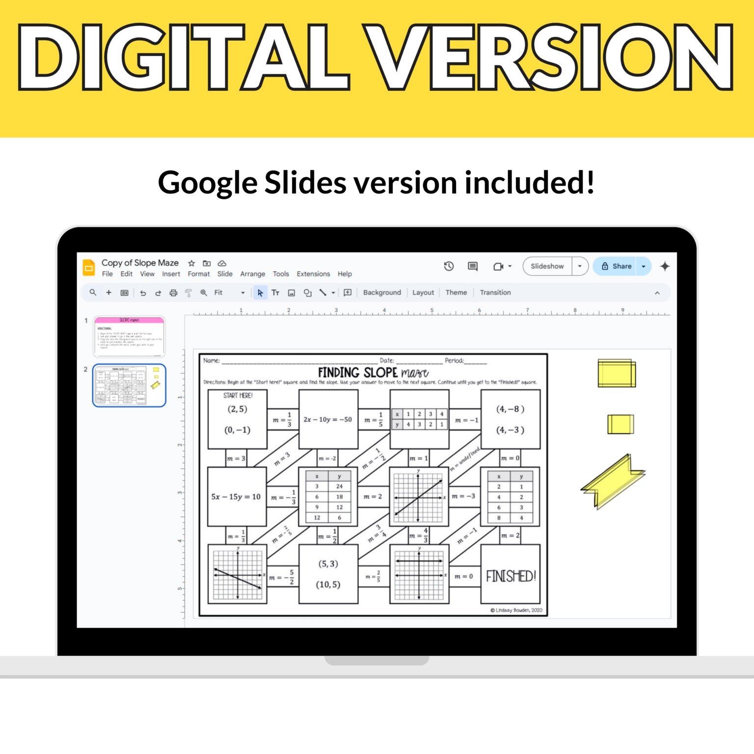 Finding Slope Maze - Lindsay Bowden