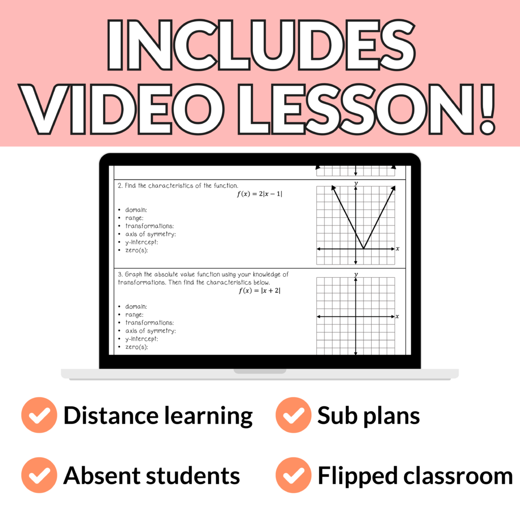 Absolute Value Notes and Worksheets - Lindsay Bowden