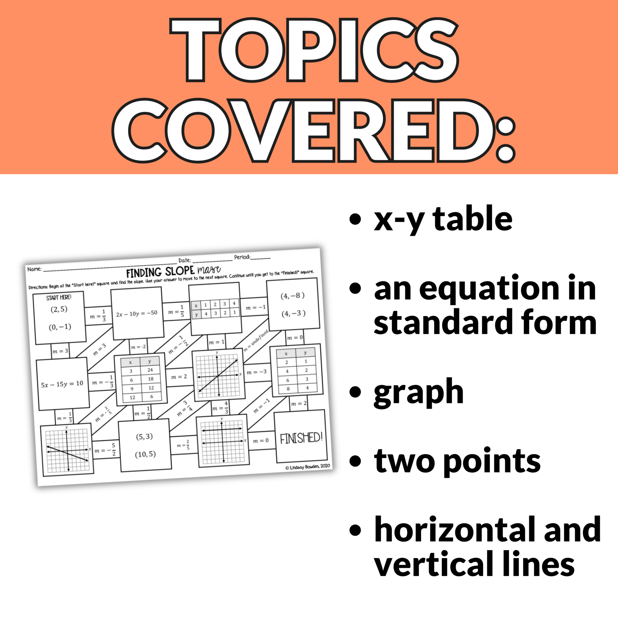 Finding Slope Maze - Lindsay Bowden