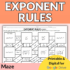 Exponent Rules Maze - Lindsay Bowden