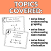 Linear Systems Task Cards - Lindsay Bowden