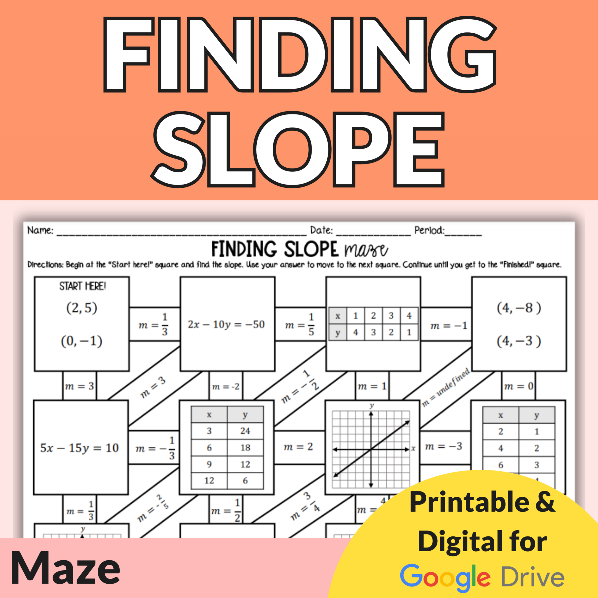 Finding Slope Maze - Lindsay Bowden