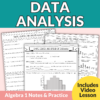 Data Analysis: Comparing Data Shape, Center, Spread Notes & Worksheets ...