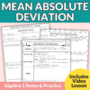 Mean Absolute Deviation Notes and Worksheets - Lindsay Bowden
