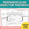 Perpendicular Bisector Theorem Notes and Worksheets for 9th – 11th ...