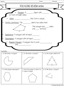 Quadrilaterals Notes and Worksheets - Lindsay Bowden