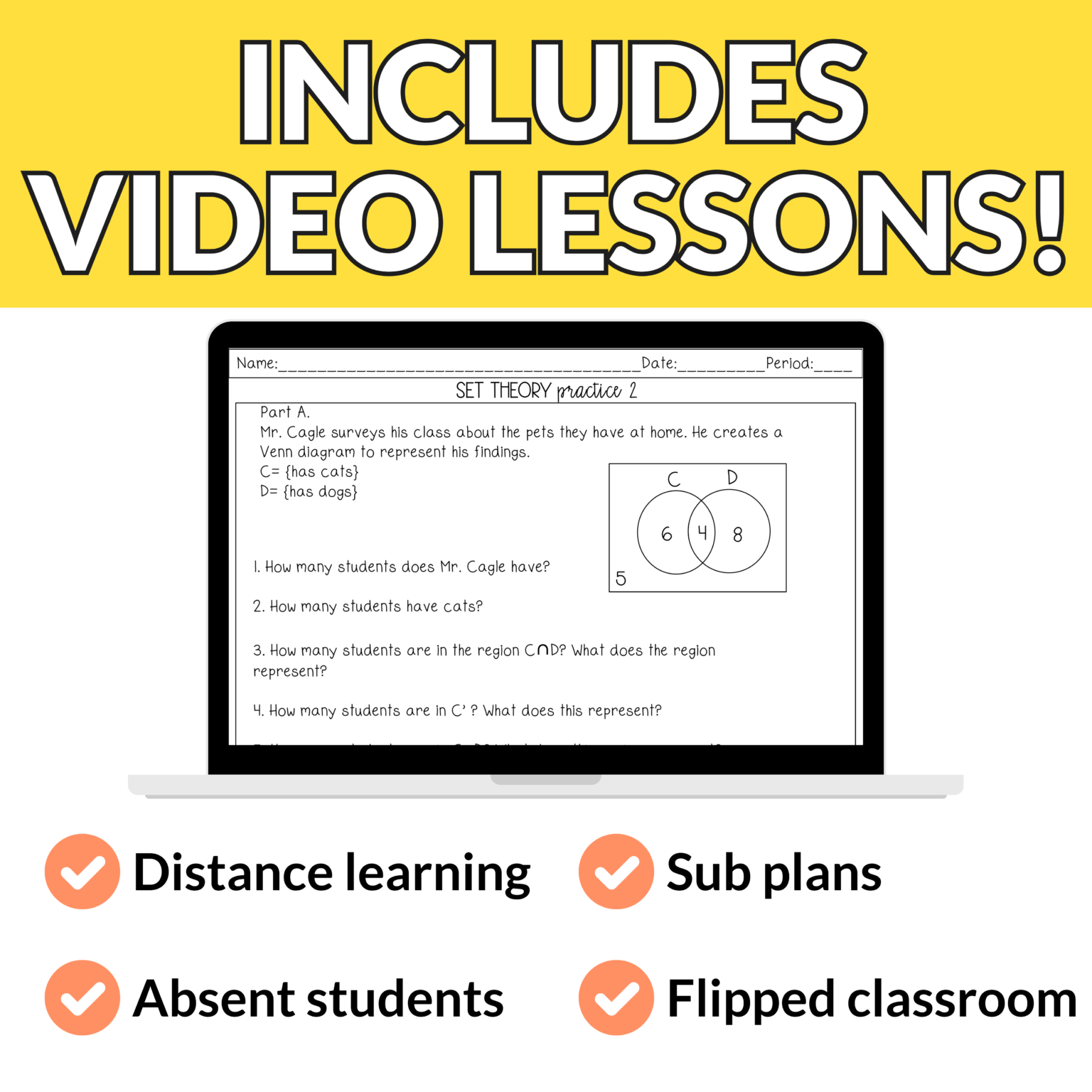 Comprehensive Probability Guided Notes and Worksheets for 9th - 11th ...