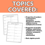 Properties of Equality and Properties of Numbers Notes & Worksheets ...