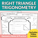 Right Triangle Trigonometry Notes and Worksheets for 9th – 11th Grade ...