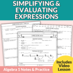 Expressions Notes and Worksheets - Lindsay Bowden
