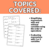 Expressions Notes and Worksheets - Lindsay Bowden