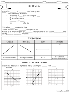 Linear Functions Notes and Worksheets - Lindsay Bowden