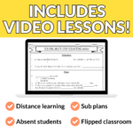 Solving Multi Step Equations Notes and Worksheets with Error Analysis ...