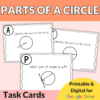 Parts of a Circle Task Cards - Lindsay Bowden