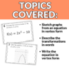 Quadratic Transformations Task Cards - Lindsay Bowden