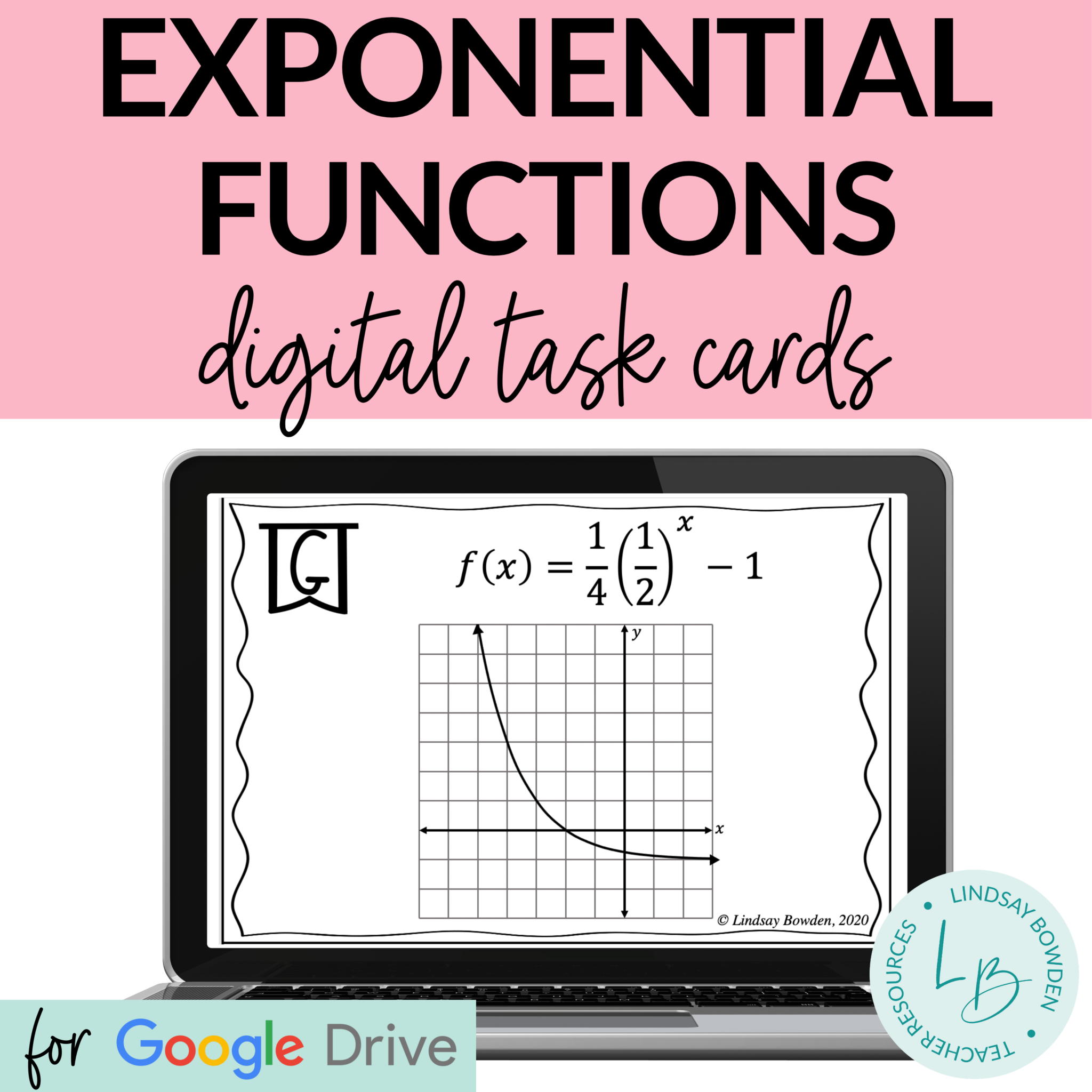 Exponential Functions Digital Task Cards Lindsay Bowden