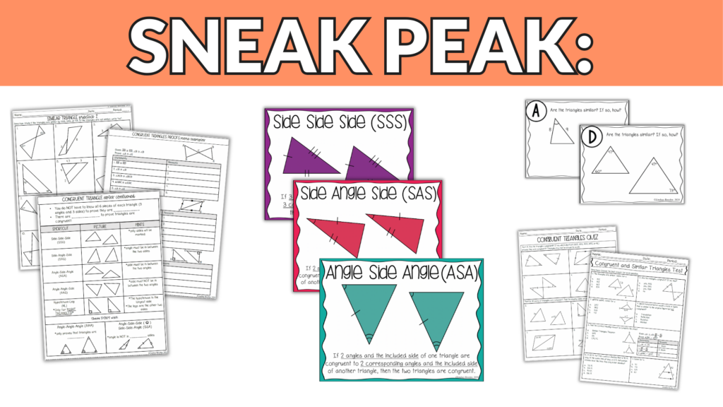 Congruent & Similar Triangles Unit (Geometry Unit 4) - Lindsay Bowden