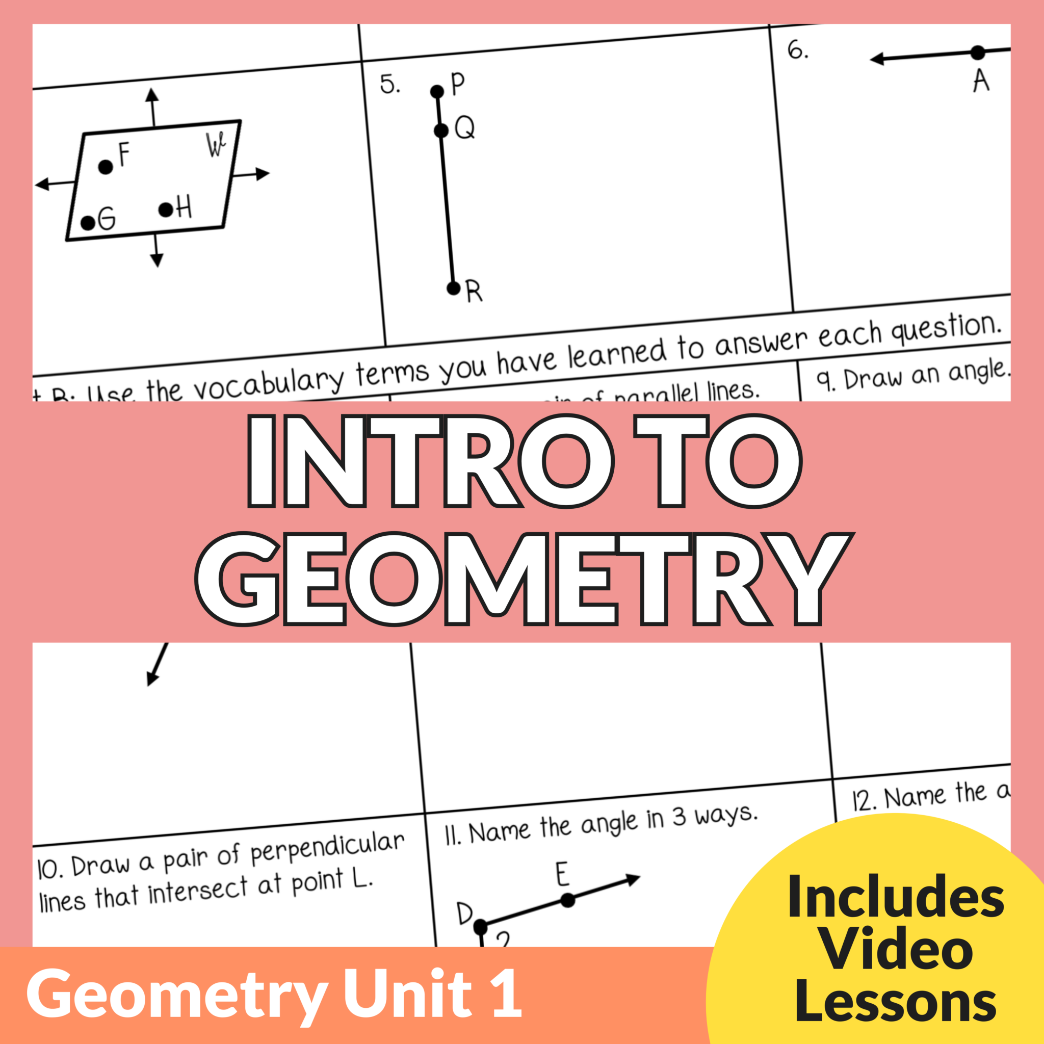 Intro to Geometry Unit (Geometry Unit 1) - Lindsay Bowden