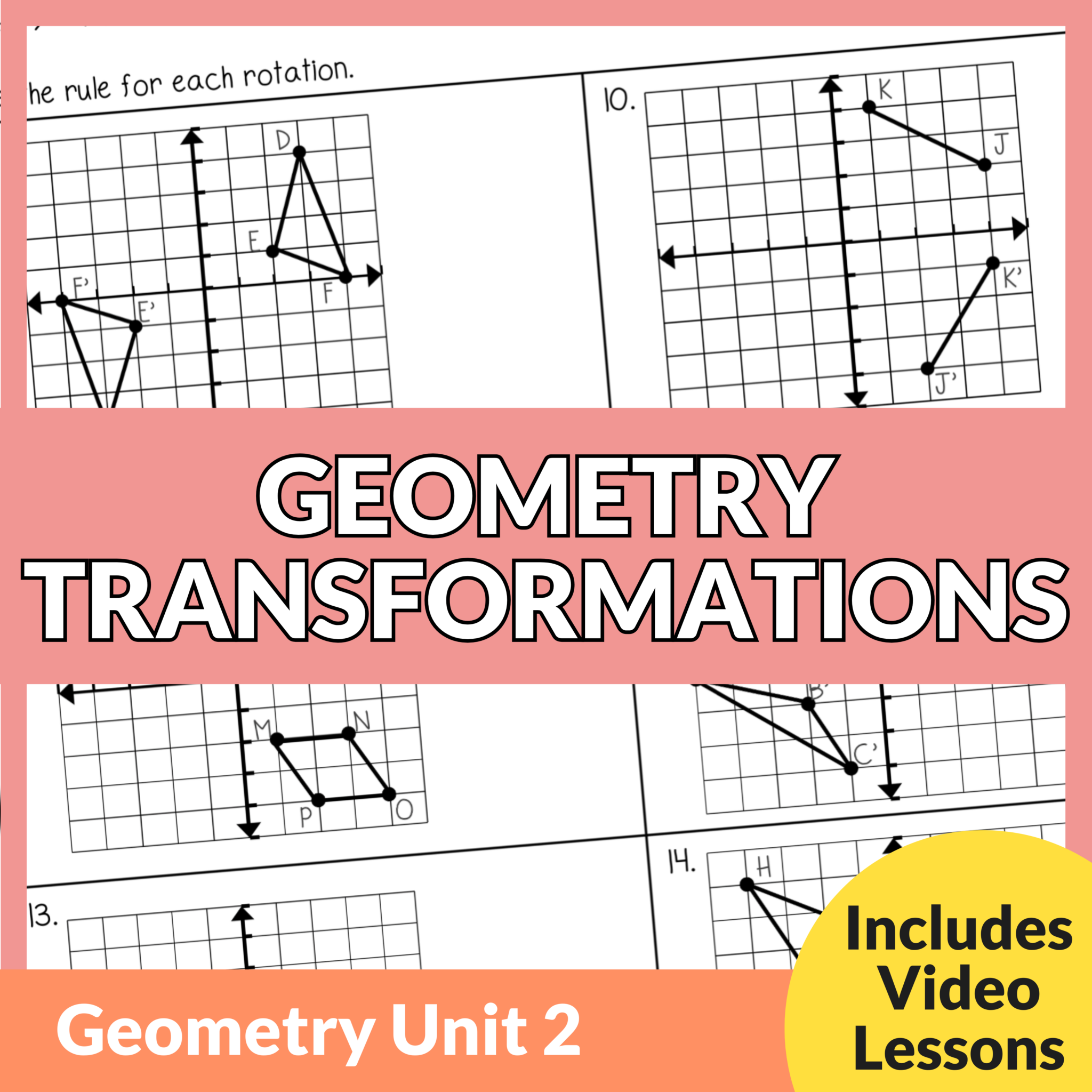 Transformations Unit (Geometry Unit 2) - Lindsay Bowden