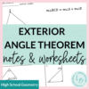 Exterior Angle Theorem Notes & Worksheets - Lindsay Bowden
