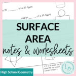 Surface Area Notes & Worksheets - Lindsay Bowden