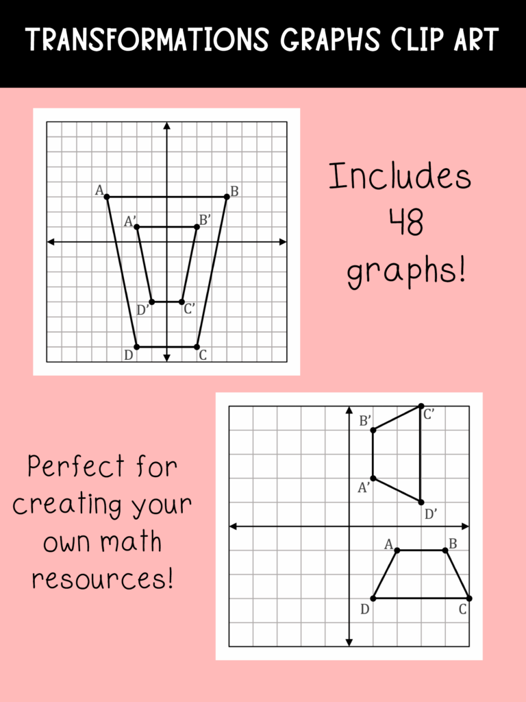 Geometric Transformations Graphs Clip Art | Personal & Commercial Use ...