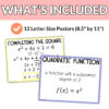 Solving and Graphing Quadratics Posters | Algebra 1 Anchor Charts ...