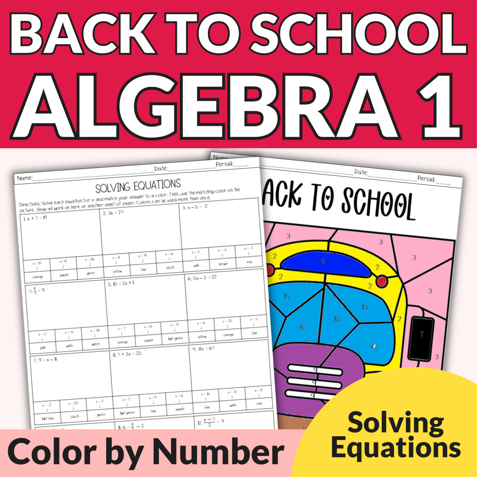 Rearranging Formulas and Literal Equations Notes and Worksheets Algebra ...