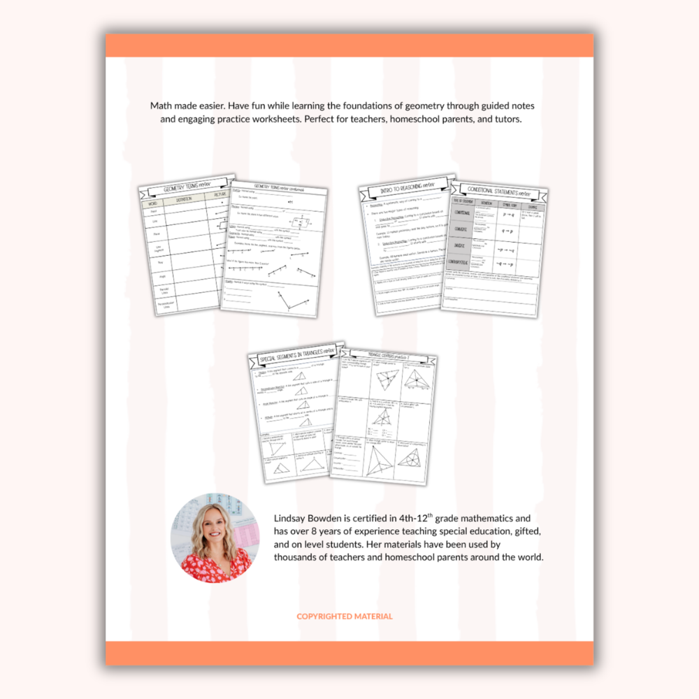 Introduction to Geometry Workbook: Geometry Terms, Logical Reasoning ...